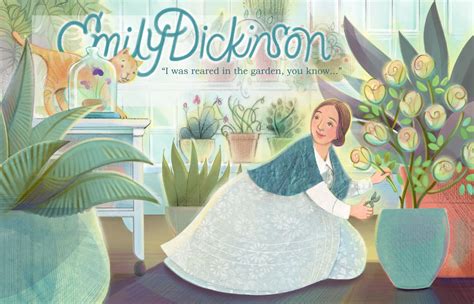 Emily Dickinson Among The Blooms Sheryl Murray Illustration