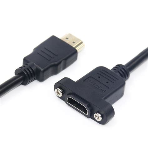 Удължителен кабел Hdmi женски Hdmi мъжки 1 м черен Emag Bg