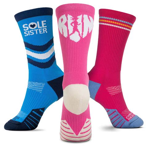 Socrates® Mid Calf Performance Sock Set Sole Sister Gone For A Run