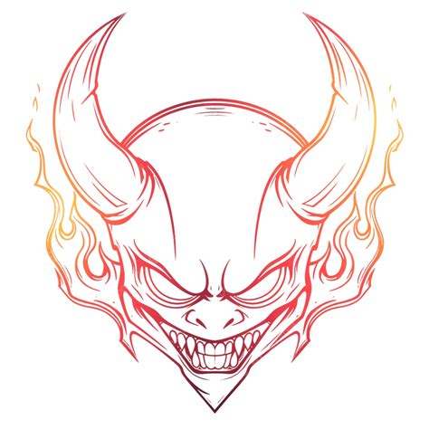 How To Draw Devil Face