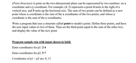 Solved Point Structure A Point On The Two Dimensional Chegg
