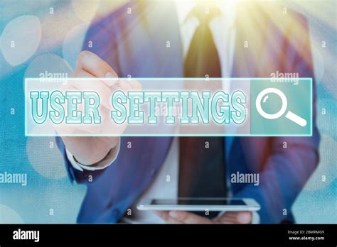 Word Writing Text User Settings Business Photo Showcasing