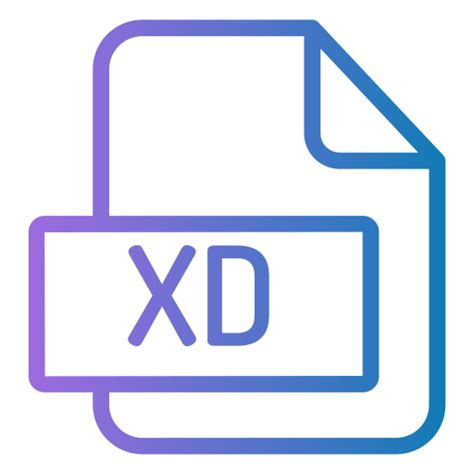 Xd Generic Gradient Outline Icon