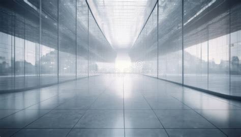 3d Rendering Of An Abstract Futuristic Glass Architecture Stock