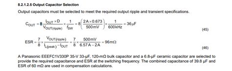Capacitor Output Capacitance Deviation For TI S TPS40210 Boost Converter Application