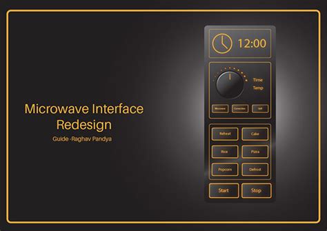 Convection Microwave Interface On Behance Convection Microwave Interface On Behance