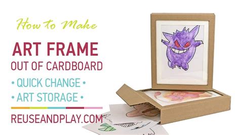 Easy Change Cardboard Art Frame DIY Tutorial