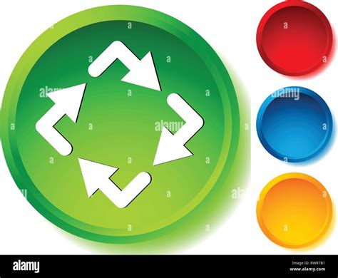 Circular Arrows Icon Rotating Arrows Clockwise Arrows Stock Vector