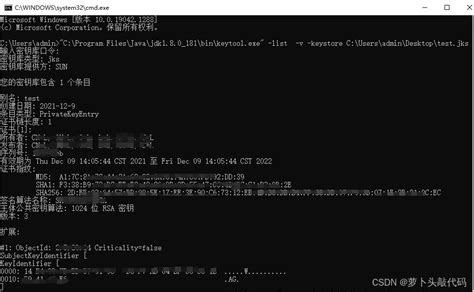 详解java密钥文件：keystore与jks的区别与操作 Csdn博客
