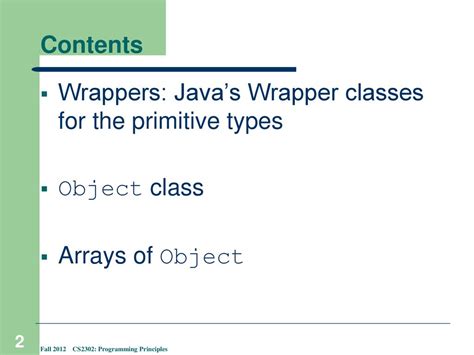 arrays of objects fall 2012 cs2302 programming principles ppt download