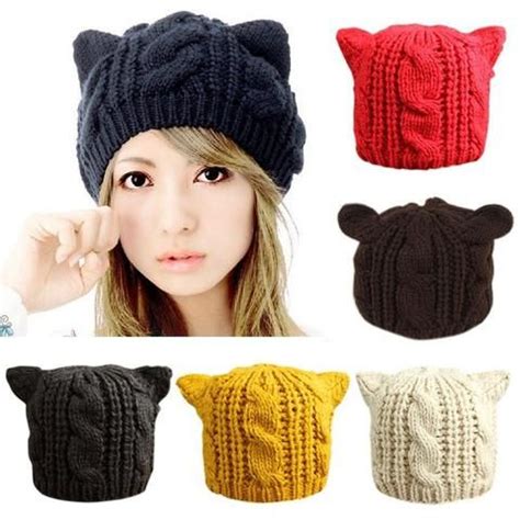 Cozy And Cute Knitted Hats Cat Eared Beanie Knitted Cat