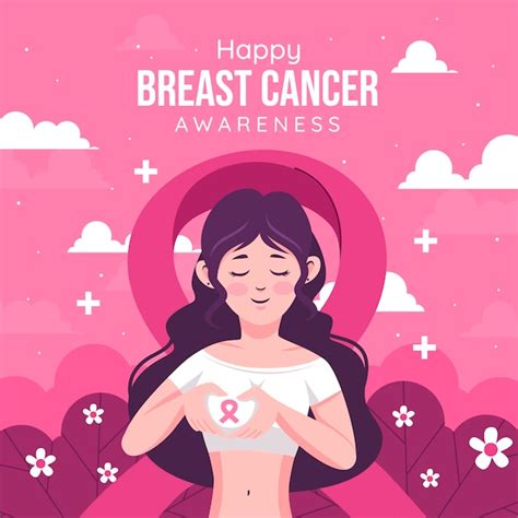 Free Vector Flat Breast Cancer Awareness Month Illustration