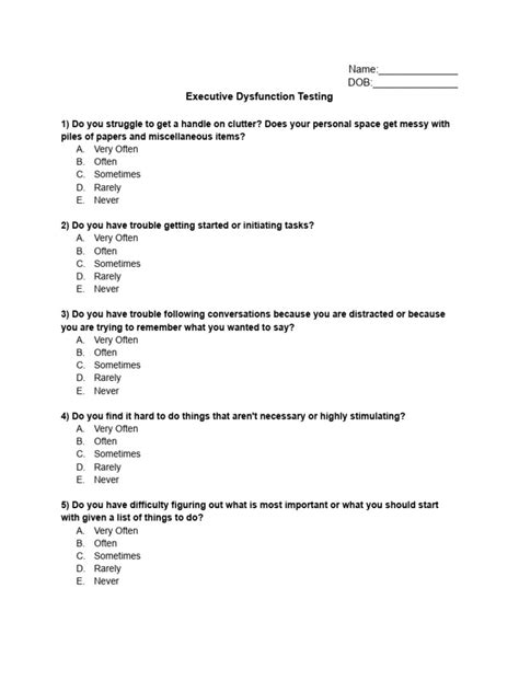 Tempfiles Executive Function Testing Pdf Cognition Neuroscience