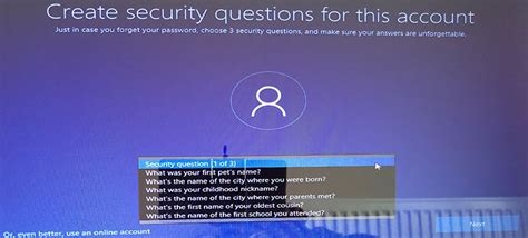 Add Security Questions For Windows Local Account