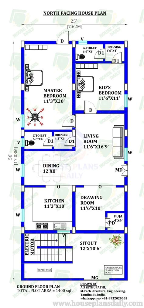 North East Face House Vastu Rent House Houseplansworld