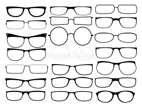 Vector Glasses Frames Black Rim Glasses Sunglass Spectacles