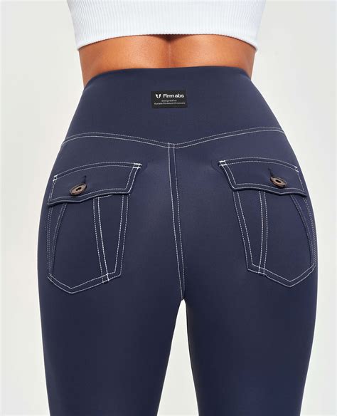 Contrast Stitch Squat Proof High Waisted Leggings Firm Abs