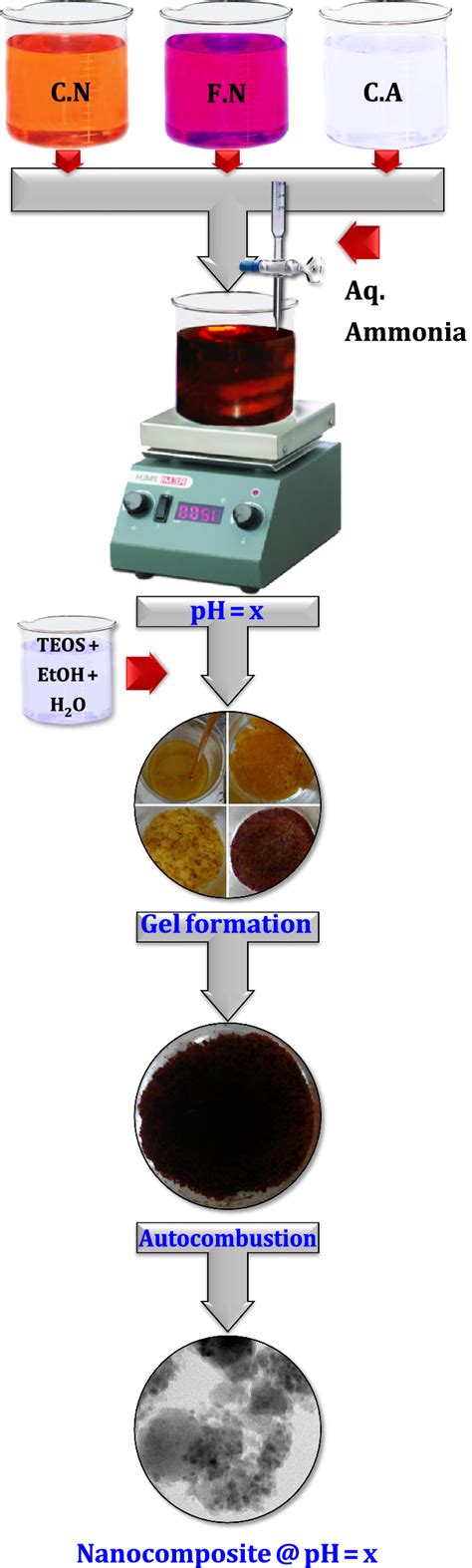 Synthesis Of Cofe2o4 Sio2 Nanocomposites Download Scientific Diagram