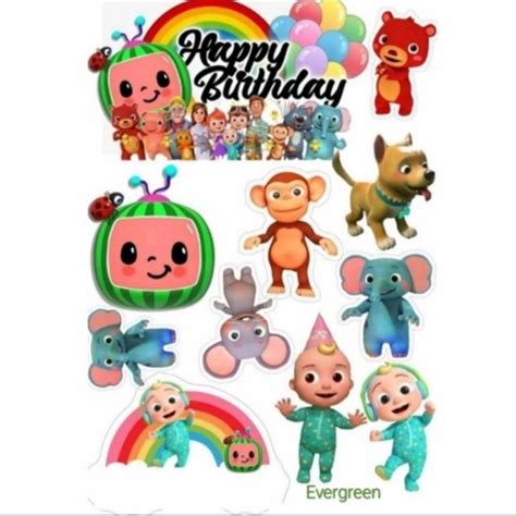 Jual Topper Coco Melon Topper Cake Hiasan Kue Ulang Tahun Coco Melon Topper Cocomelon Topper