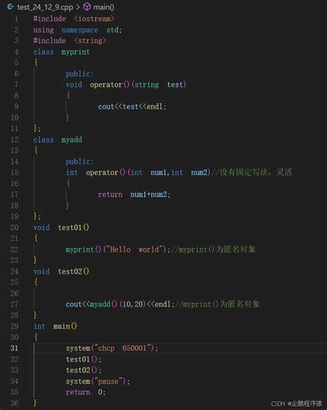 C 函数调用运算符重载 Csdn博客