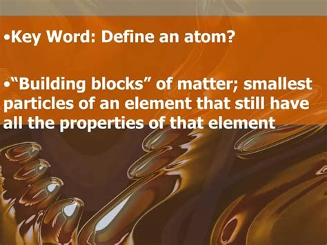 Ppt Key Word Define An Atom Powerpoint Presentation Free Download