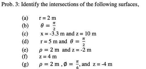 solved prob 3 identify the intersections of the following