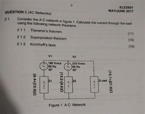 Solved ELE QUESTION AC Networks MAY JUNE Chegg