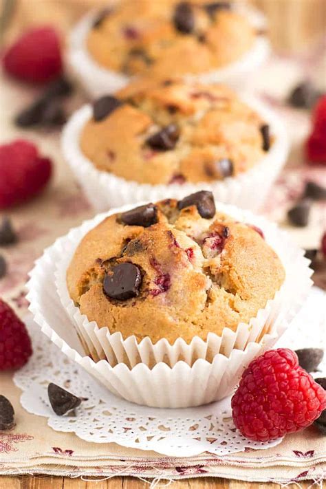 Dark Chocolate And Raspberry Muffins