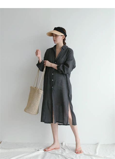 임부복 280days 여름 아우터로 가볍게 즐기기 좋은 실용적인 루즈핏 롱 셔츠에요~😆 비침 있는