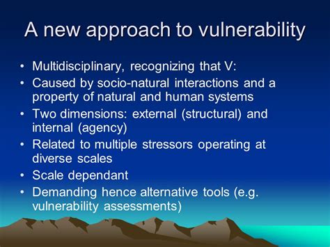Vulnerability Resilience And Adaptation In The IPCC Framework Vulnerabilities Of The Carbon
