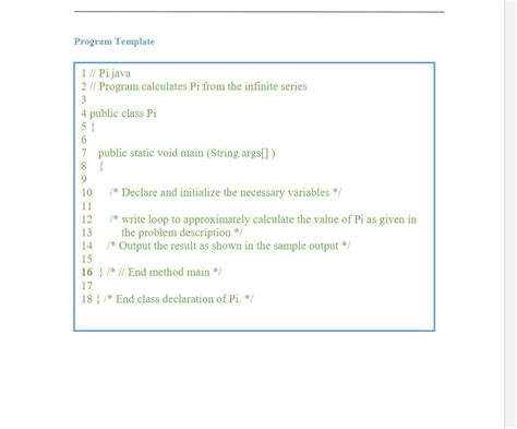 Solved Problem Calculating the Value of π write an Chegg