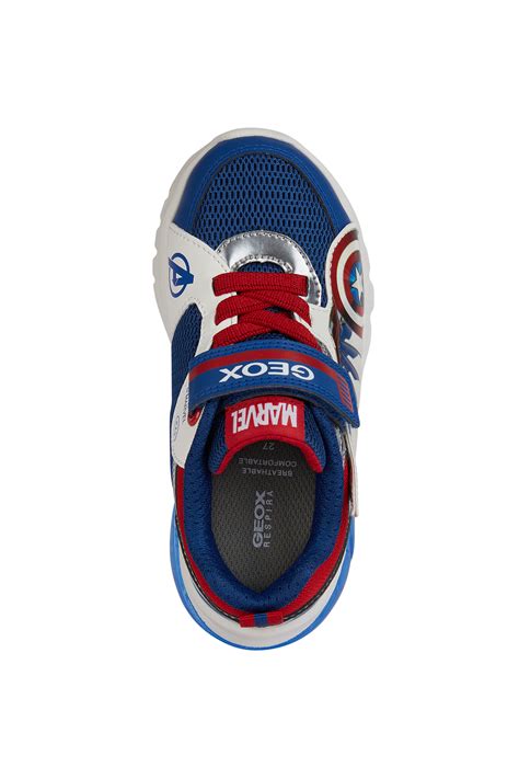 Bottine Aarschot | Geox | J Ciberdron | Blue/Red | Sneaker Kids - Bottine