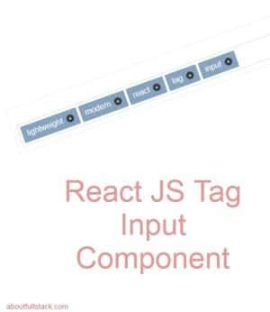 React JS Tags Component Full Stack Development Tips And Tricks