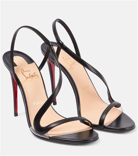 Christian Louboutin Rosalie Leather Sandals In Black Lyst