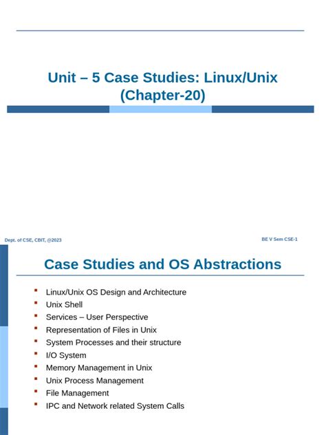 Unit 5 Linux Case Study Pdf Operating System Kernel Operating System