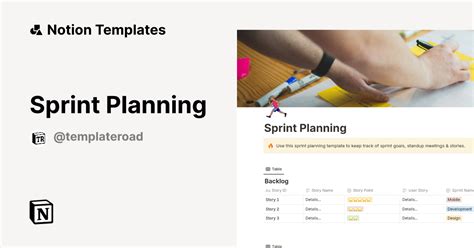 Sprint Planning Template By Template Road Notion Marketplace