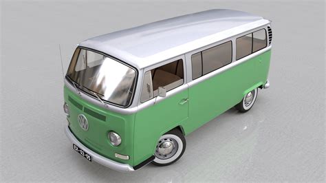 Volkswagen Combi Type 2 1968 3d Model By Brunomcardoso