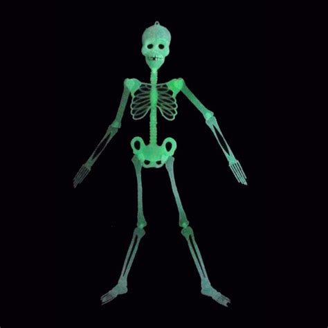 4ft Tall Glow In The Dark Skeleton Halloween Decoration