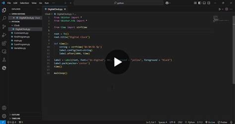Python Internship Internpe Coding Digitalclock Pythonprogramming
