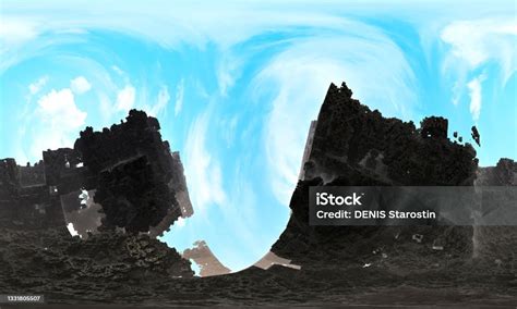 구름의 배경에 대한 산 프랙탈 들쭉날쭉한 흩어져 지형 인공 풍경 산 이미지에는 흑백 효과가 포함되어 있습니다 3d 렌더링 0명에