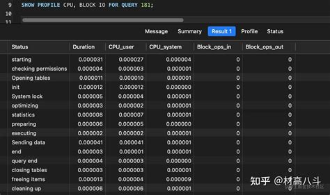 Mysql性能分析神器—profiling 知乎