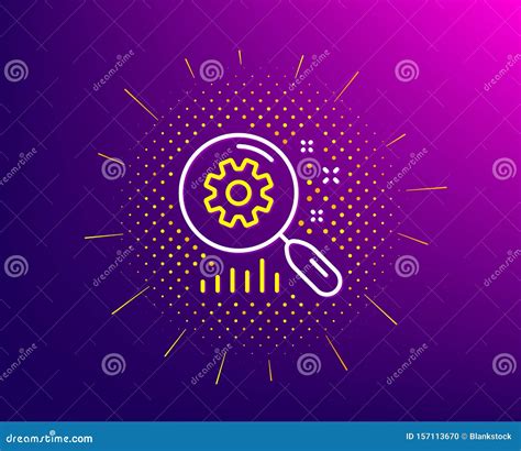 Search Statistics Line Icon Find Analysis Sign Vector Stock Vector Illustration Of Analytics