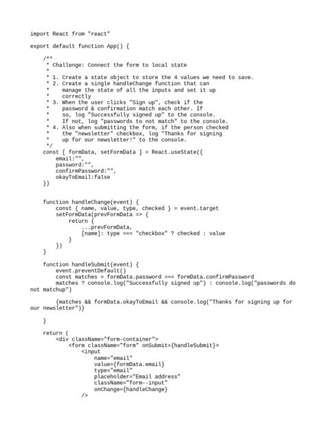 react form example pdf