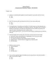 Exercise Therapy Test Chapters 13 16 Docx Exercise Therapy