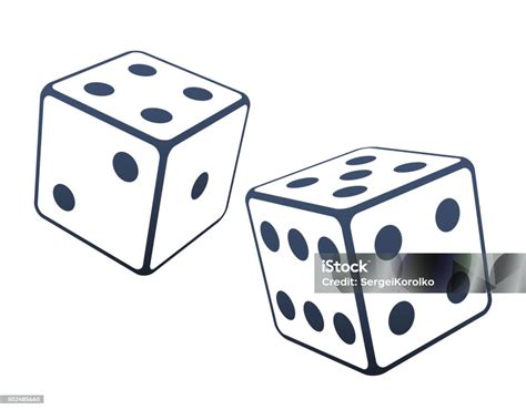 Ilustrasi Vektor Dua Dadu Ilustrasi Stok Unduh Gambar Sekarang Berguling Memotong Makanan