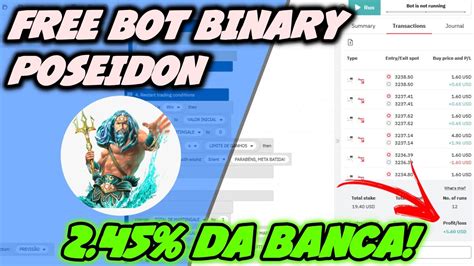 RobÔ Binarycom GrÁtis Batendo Meta De 2 45 Bot Binary Deriv Poseidon Trader Bots Club Youtube