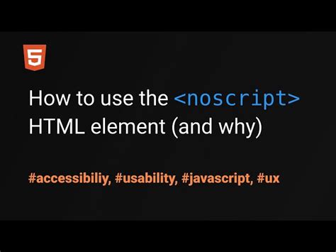 Noscript Html