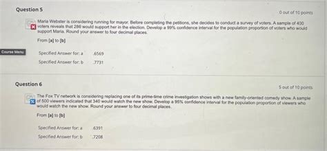 Solved Maria Webster Is Considering Running For Mayor