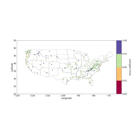 9 Hurst Coefficient H Of Each One Of The 360 Selected Gauge Locations