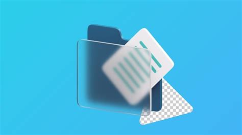Premium Psd Folder Glassmorphism Stylized Icon